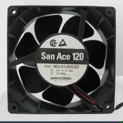 For Sanyo 9G1212H102 Server Cooling Fan DC 12V 0.38A 120x120x38mm 2 ...