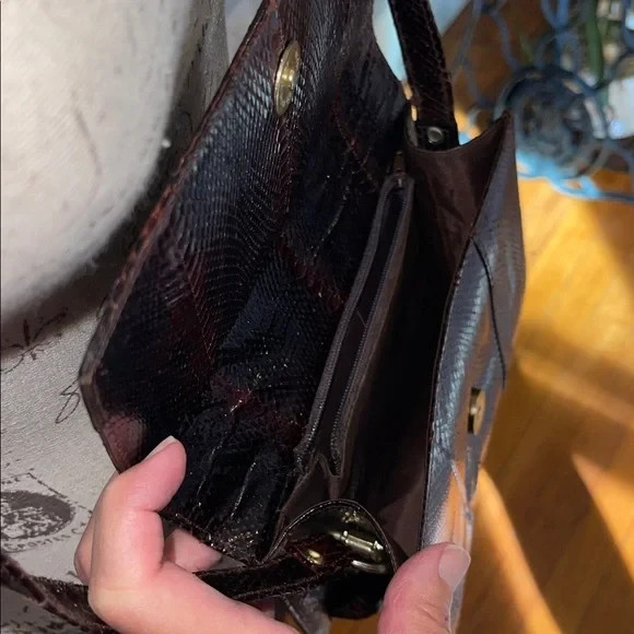 NWOT Brown Snakeskin Crossbody Bag | eBay