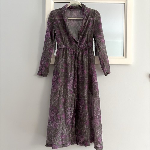 April Cornell Duster Cover Up Layer 100% Wool Lightweight no size tag ...