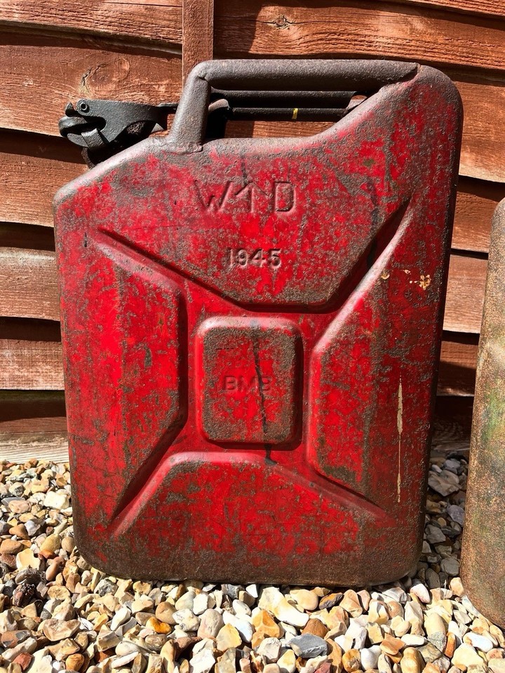 Original War Department MOD 1945 Dated Jerrycans Petrol Oil ...