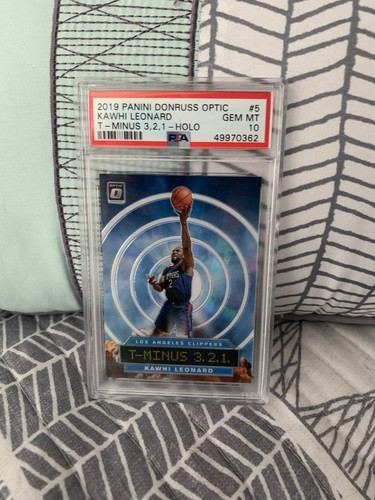 2019 Donruss Optic Blue T-Minus Kawhi Leonard PSA 10 Los Angeles ...