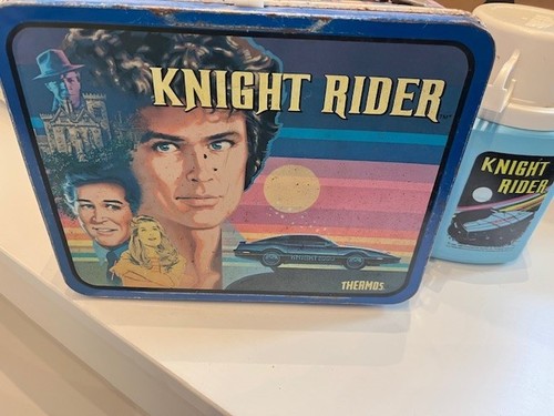 Vintage Knight Rider Metal Lunch Box David Hasselhoff Thermos Brand ...