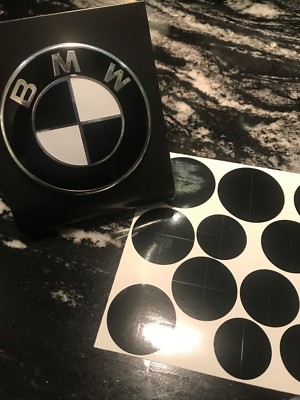 BLACK AND WHITE Emblem Overlay Sticker For BMW 325i 325is 325iC 328i ...