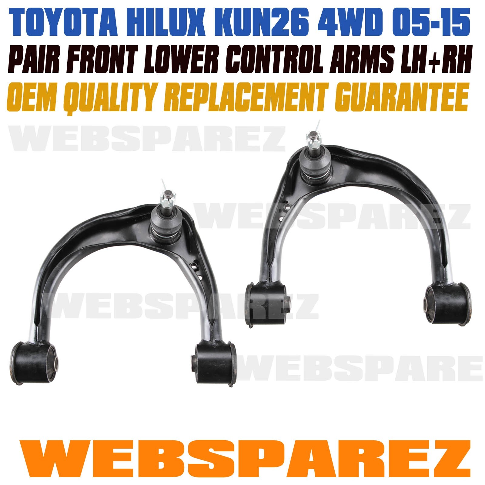 2 x Front Upper Control Arm for Toyota Hilux KUN26 GGN25 4WD 2005-2015 ...