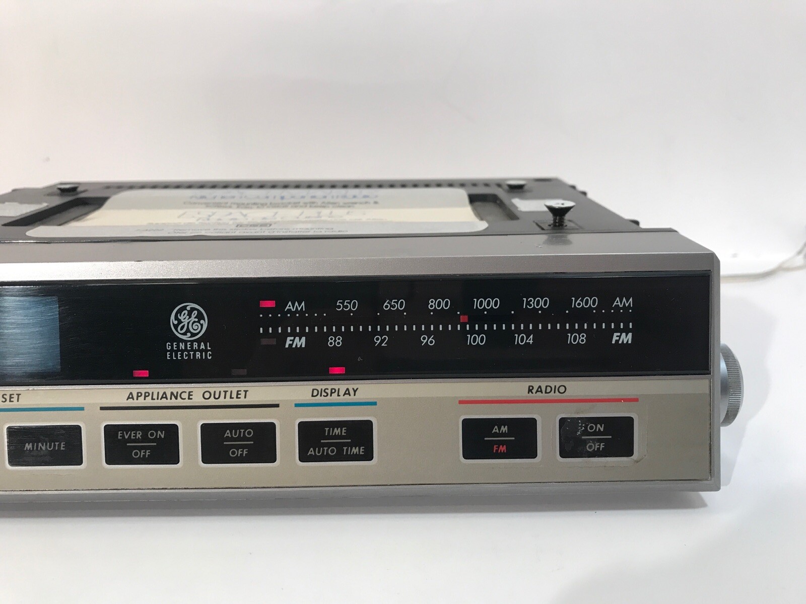 Vtg General Electric Spacemaker Kitchen Companion AM/FM Radio 7-4222 W ...