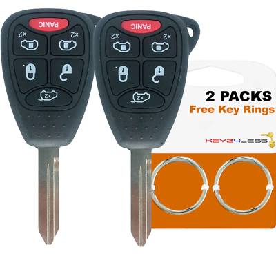 2 For 2004 2005 2006 2007 Dodge Grand Caravan Keyless Entry Remote Car ...