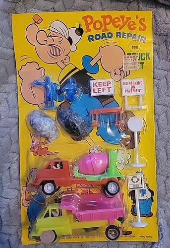 Vintage Popeye The Sailorman Road Repair Trucks Toy Hong Kong | eBay