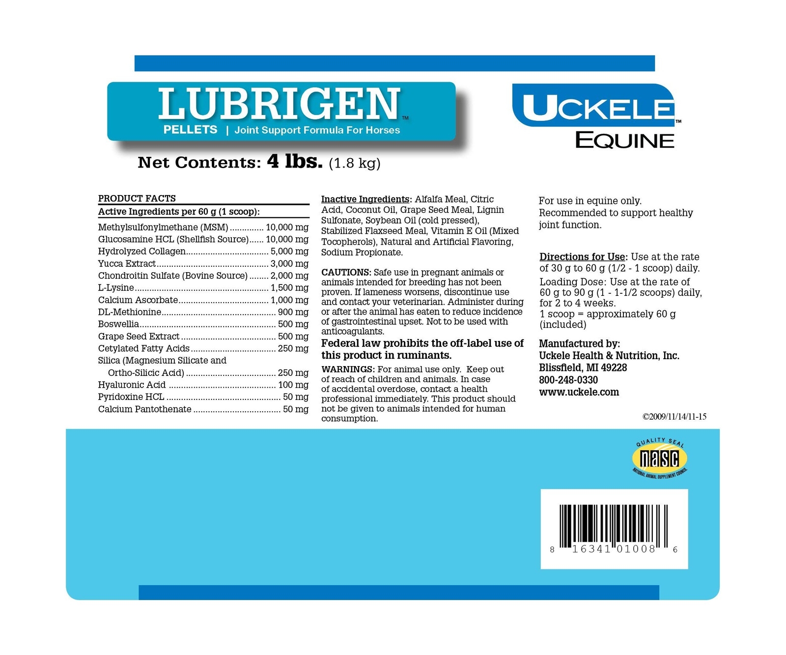 Uckele Health and Nutrition Lubrigen 4 LB 816341010086 for sale online ...