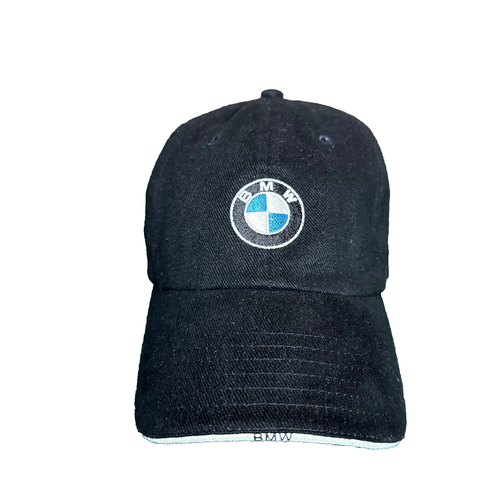 BMW Lifestyle Hat Cap Adjustable Black Embroidered Logo Driving | eBay