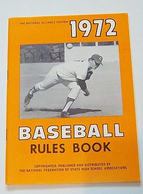 Baseball rules book 1972 | eBay