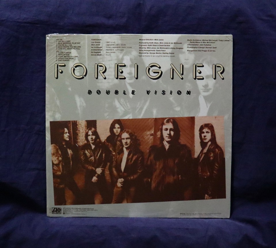 FOREIGNER~VERY RARE SEALED LP~DOUBLE VISION~1979 USA PRESS~W/HYPE ...