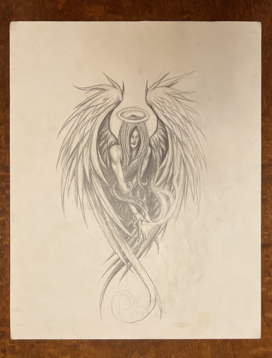 Guardian Angels Tattoo Drawings