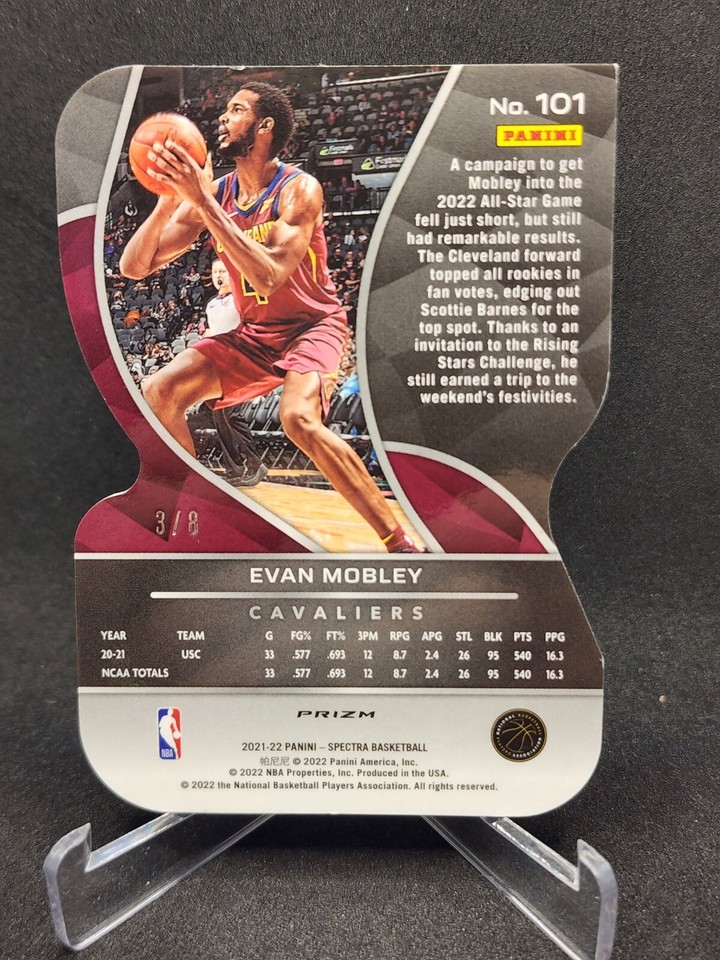 2021-22 Panini Spectra EVAN MOBLEY Universal Die-Cut Rc /8 SSP | eBay