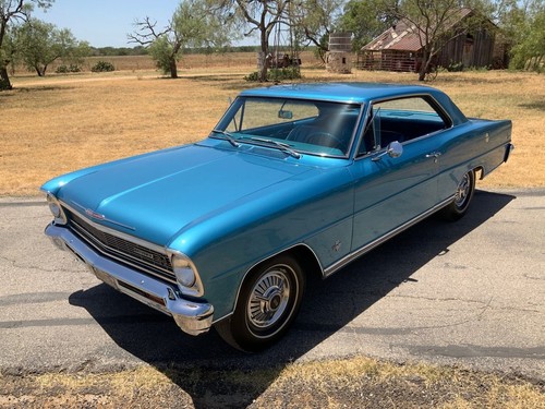 1966 Chevrolet Nova SS Blue Hardtop 327 V8 2-Speed Automatic | Chevy ...