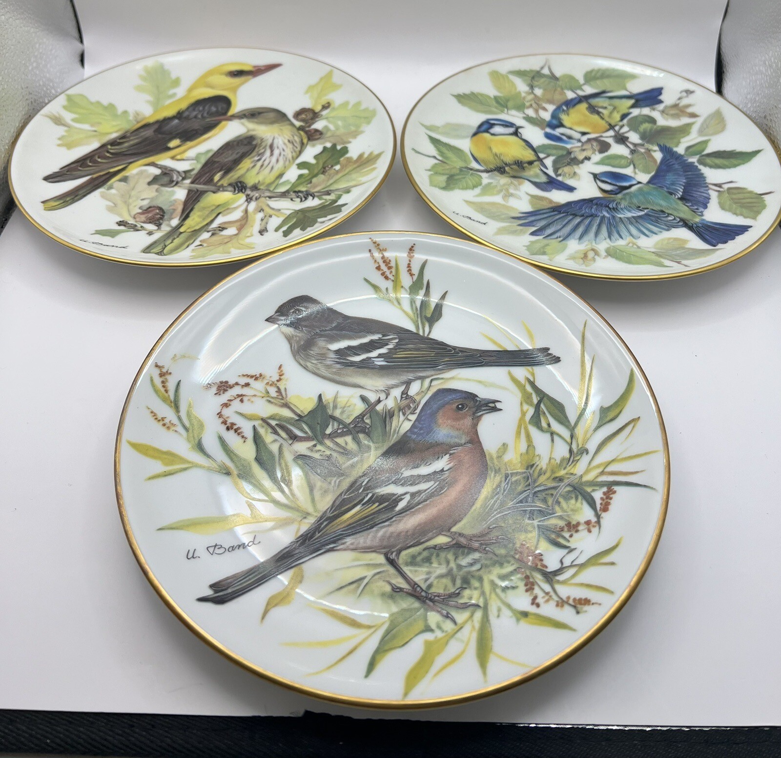 WWF 1985-1986 Ursula Band Bird Plates Gold Rim Germany Alt ...