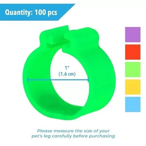 100 Pack Chicken Leg Bands Numbered Chicken Tags for Poultry Chickens ...
