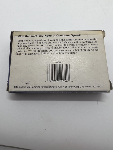 Pocket Spell Checker Homonyms Calculator - RadioShack for sale online ...