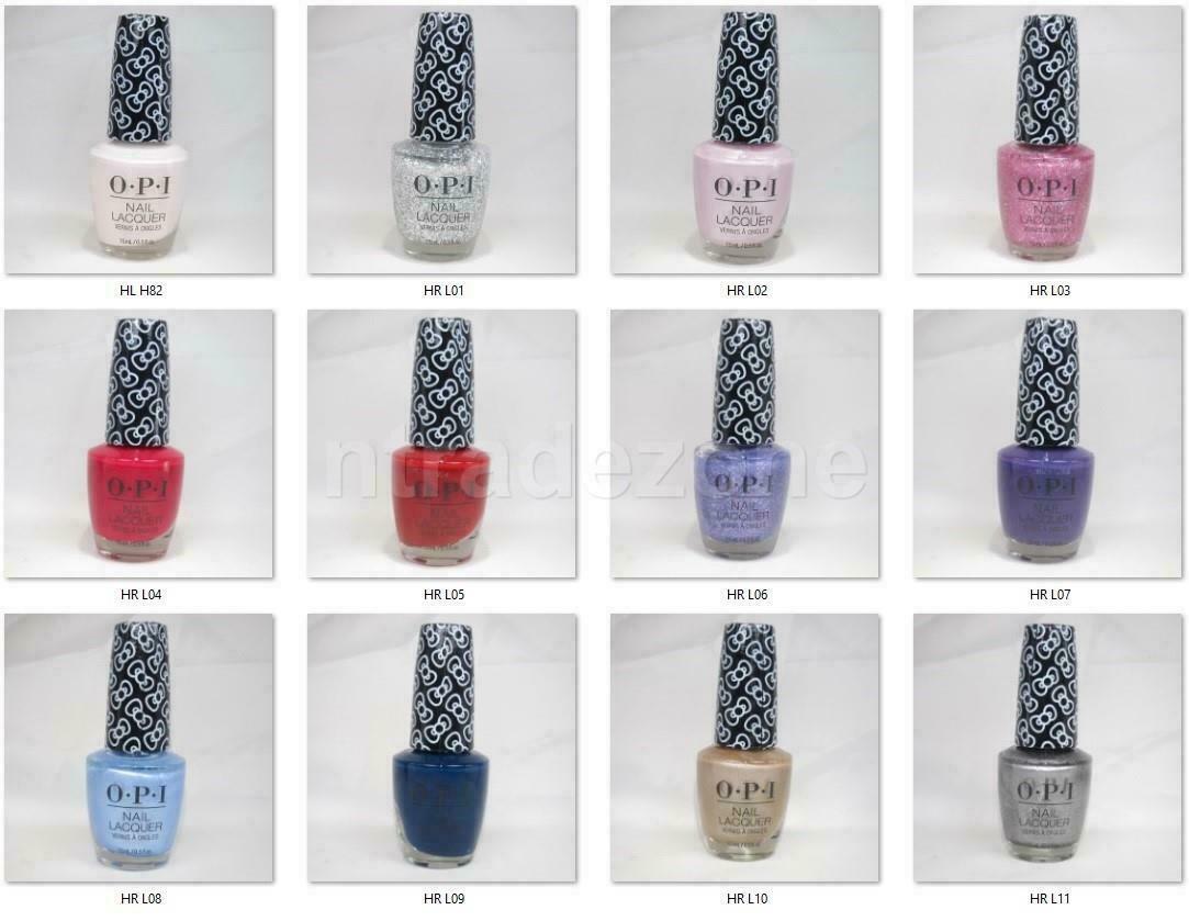 OPI Lacquer Nail Polish Hello Kitty Collection 2019 NL H82 HR L01 - L14 ...