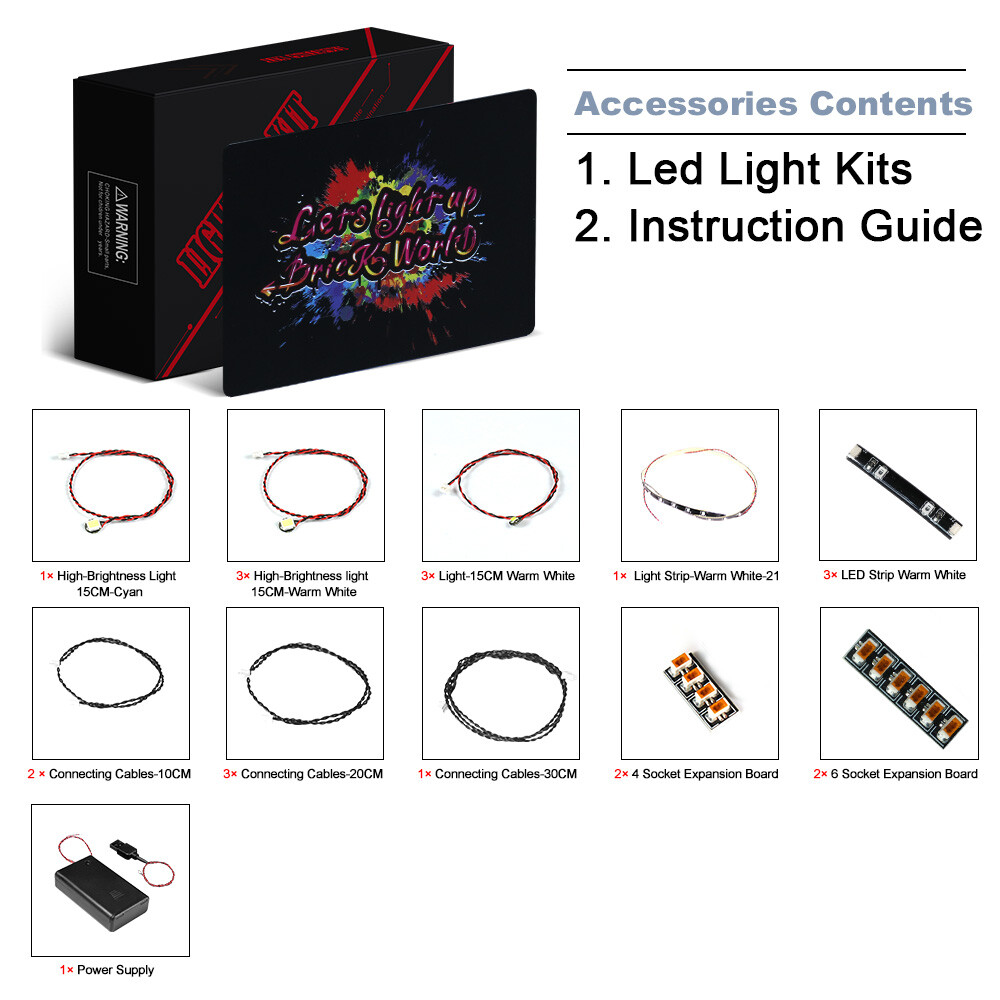 LocoLee LED Light Kit for Lego 21338 A-Frame Cabin House Building ...