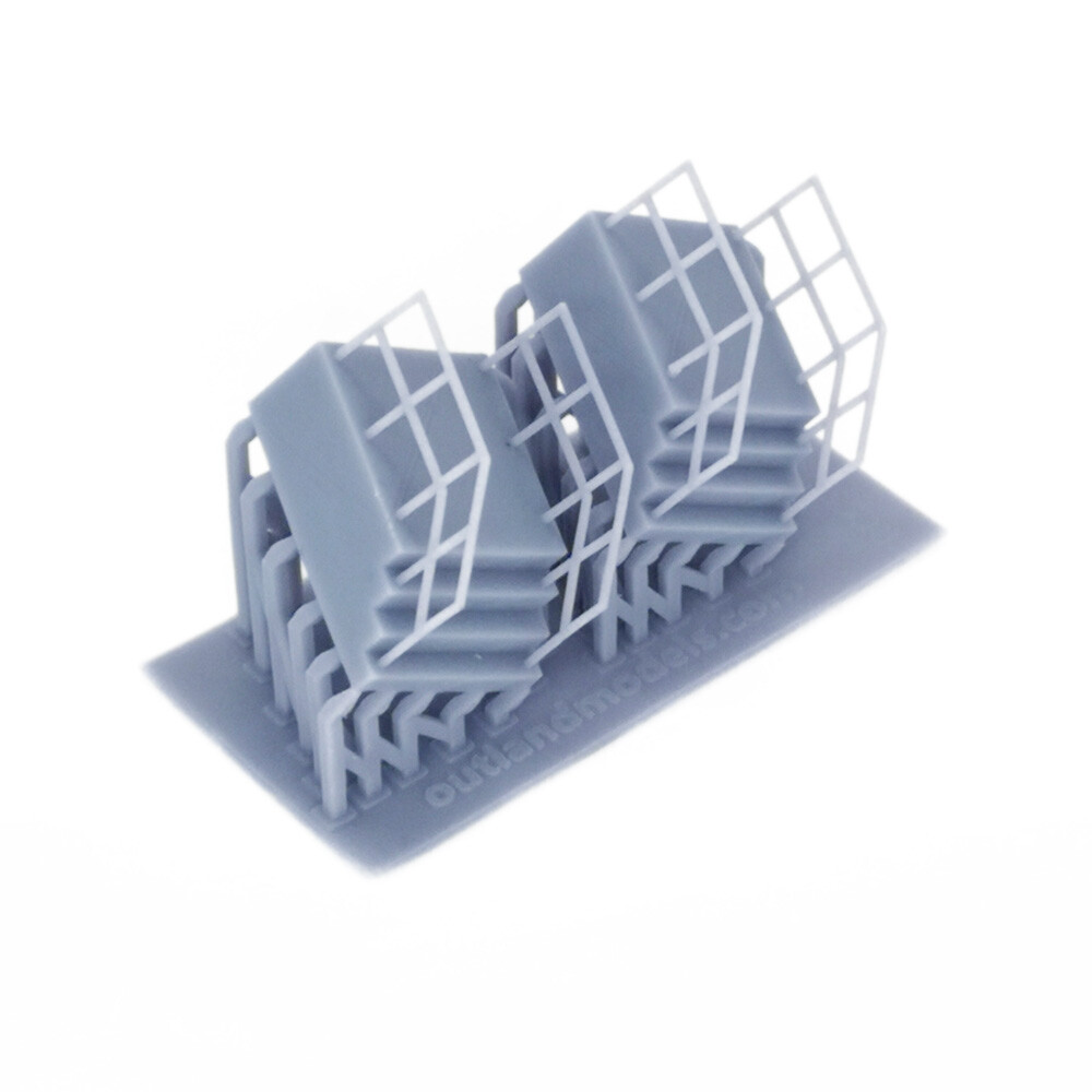 Outland Models Railroad Scenery Entrance Stairs Fencing(Short) x2 1:87 ...