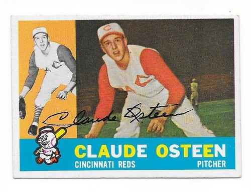 CLAUDE OSTEEN 1960 TOPPS AUTOGRAPHED SIGNED # 206 CINCINNATI REDS | eBay