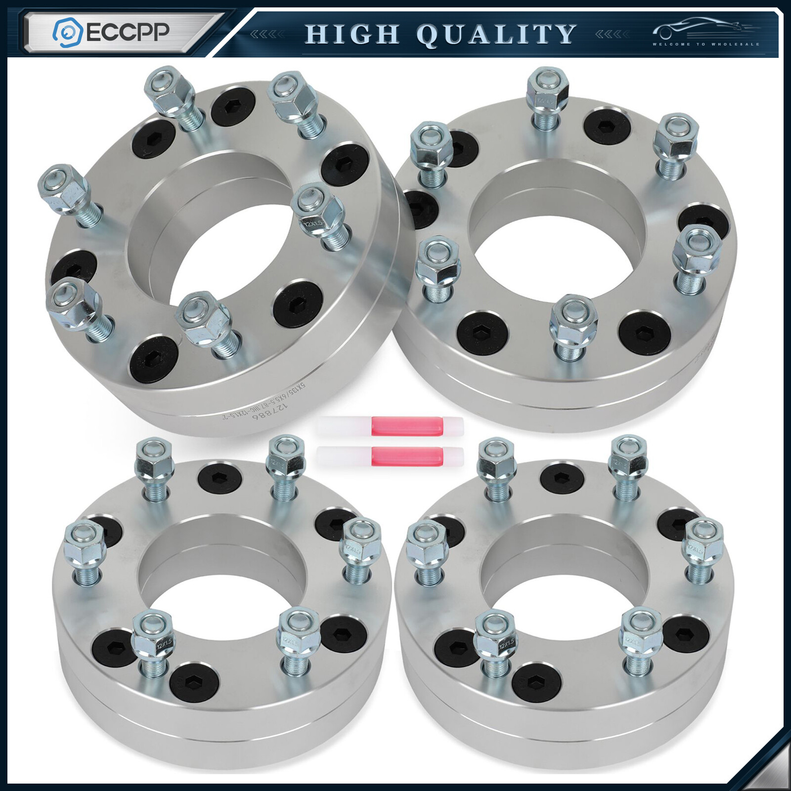 4Pcs 2" 5x135 to 6x5.5 Wheel Adapters For 1997-2003 Ford F-150 5 Lug to ...