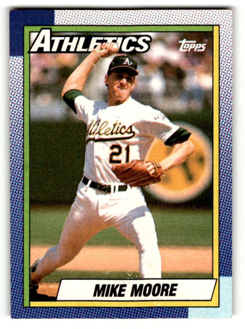 1990 Topps #175 Mike Moore Oakland Athletics Baseball Cards EX/NM ID ...