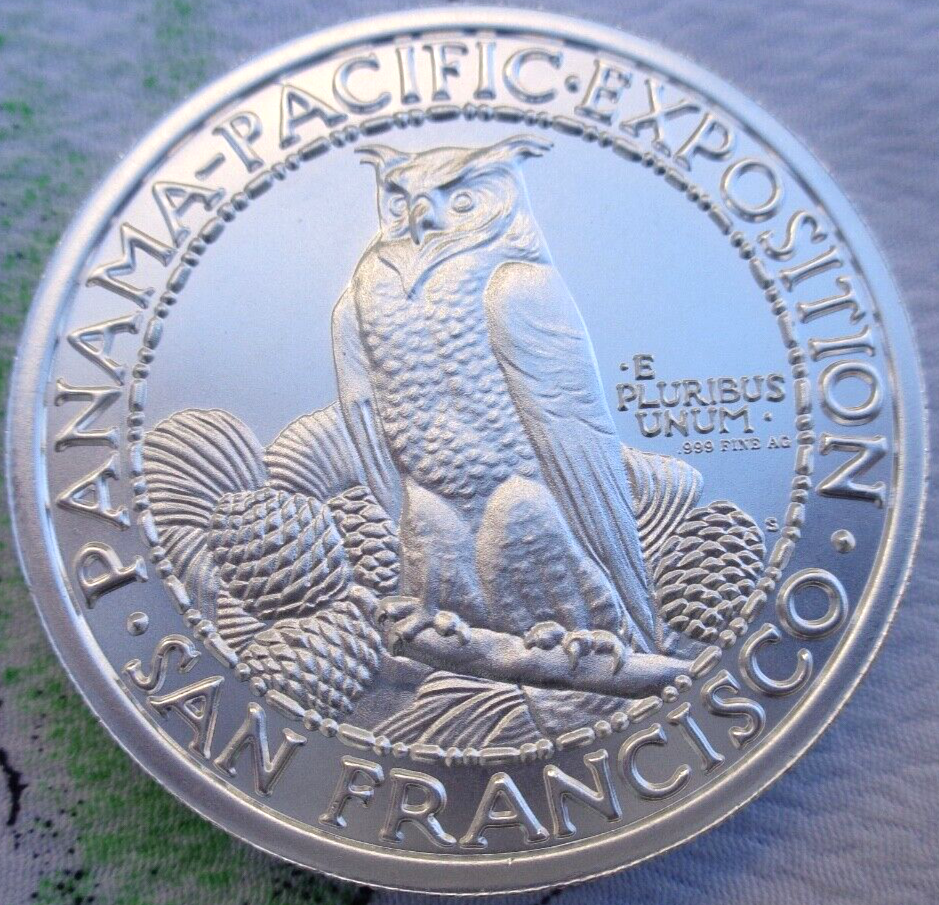 2 oz. 1915 PAN-PAC EXPO coin tribute thick BU round .999 fine silver | eBay