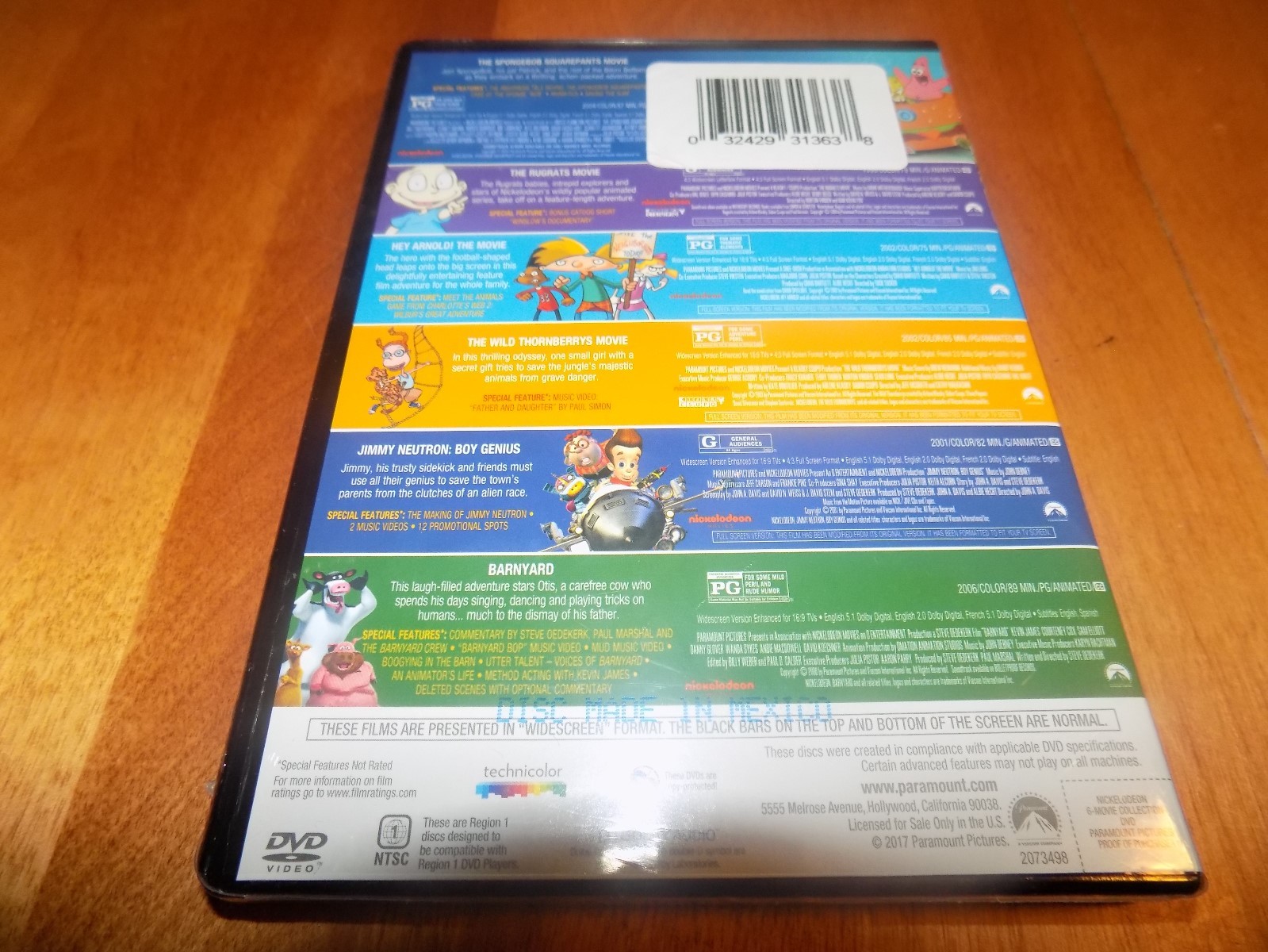 NICKELODEON ANIMATED MOVIES COLLECTION Hey Arnold Spongebob Barnyard ...
