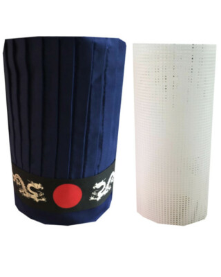 Custom Japanese Hibachi Grill Chef Tall Hat Set Chef Tall Hat Headband ...
