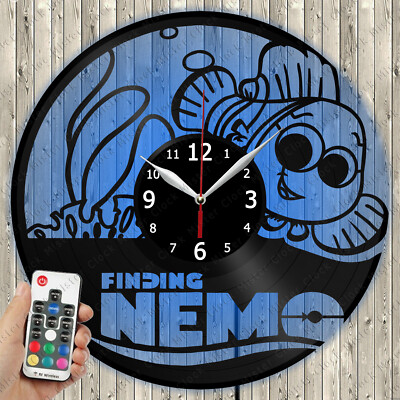 LED Clock Finding Nemo LED Light Vinyl Record Wall Clock LED Wall Clock ...