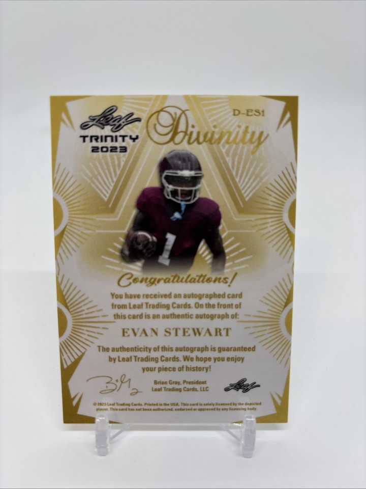 Evan Stewart 2023 Leaf Trinity Divinity Autograph /10 - Oregon Ducks | eBay