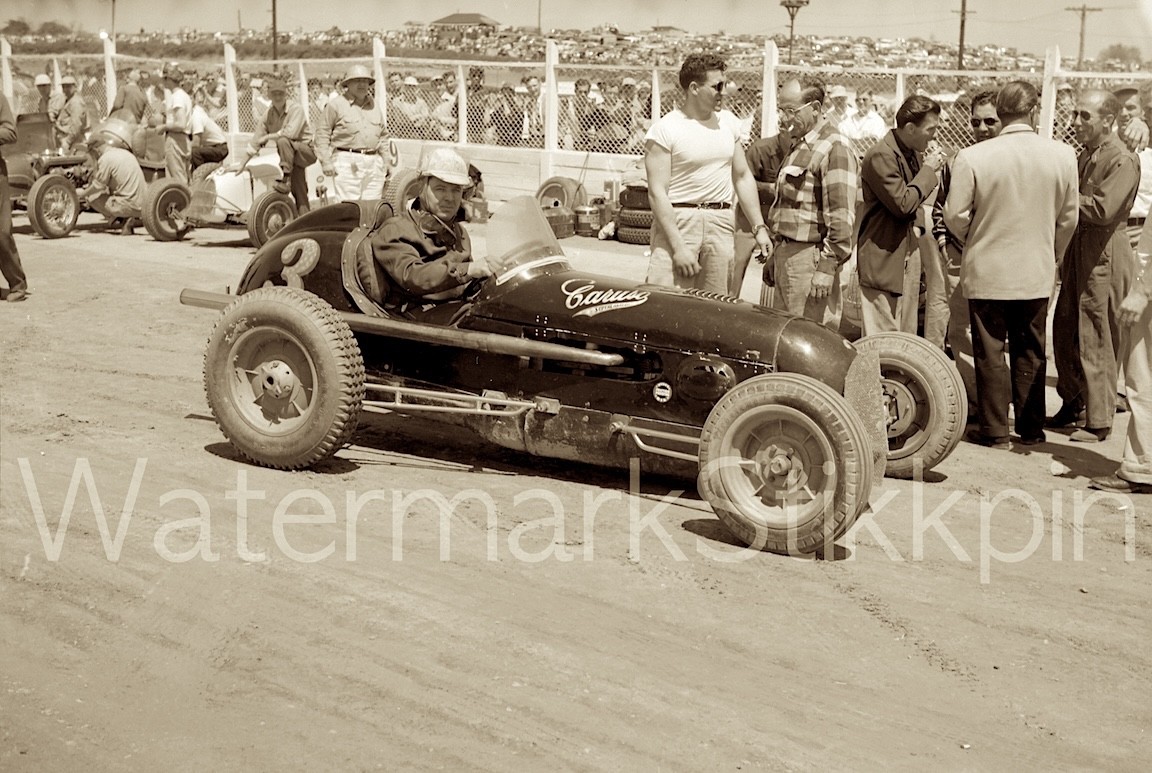 1953 photo Negative RACE CAR driver Eddie RUSSO Caruso Special Auto ...