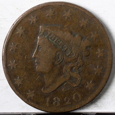 1820 Coronet Large Cent VG + Small Date | eBay