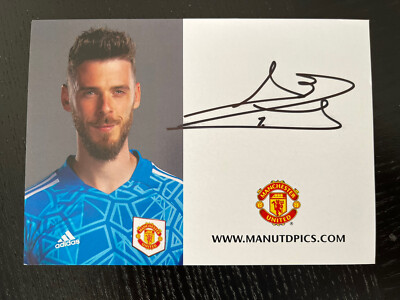 DAVID DE GEA - MANCHESTER UNITED (MAN UTD) SIGNED CLUB CARD 2022/23 | eBay