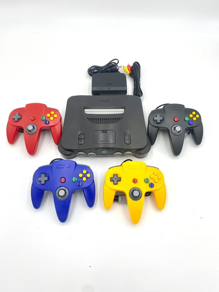 N64 Nintendo 64 Console Color + Up to 4 Controllers + Cords! Choose ...