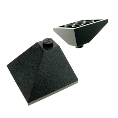 2x Lego Roof Bricks 33° 3x3x1 Black Corner Roof Tile Double Angled ...