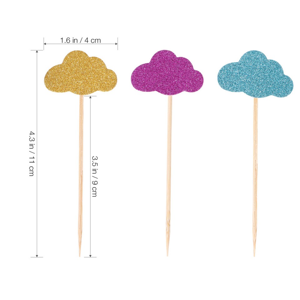 Party Supplies Ice Cream Toppers Cloud Cupcake Topper Dessert Toppers | eBay