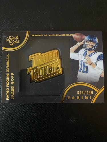 Jared Goff - 2016-17 Black Gold Collegiate #29 Rated Rookie Symbols 044 ...