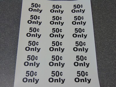 18 New 50 Cent Decal Sticker. Arcade Game, Skee Ball, Gambling, Vending ...