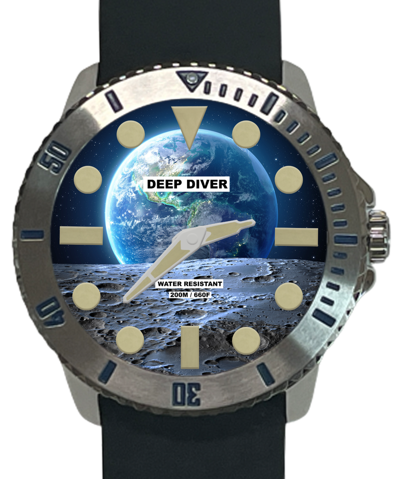 MOD NEW Perry Ellis 46mm Deep Diver Men's Watch Blue Silver PEW02002-03 ...