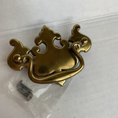 Vtg Cont B 1987 Drop Bail Drawer Pull Handle B9670 Shiny Brass 4 ...