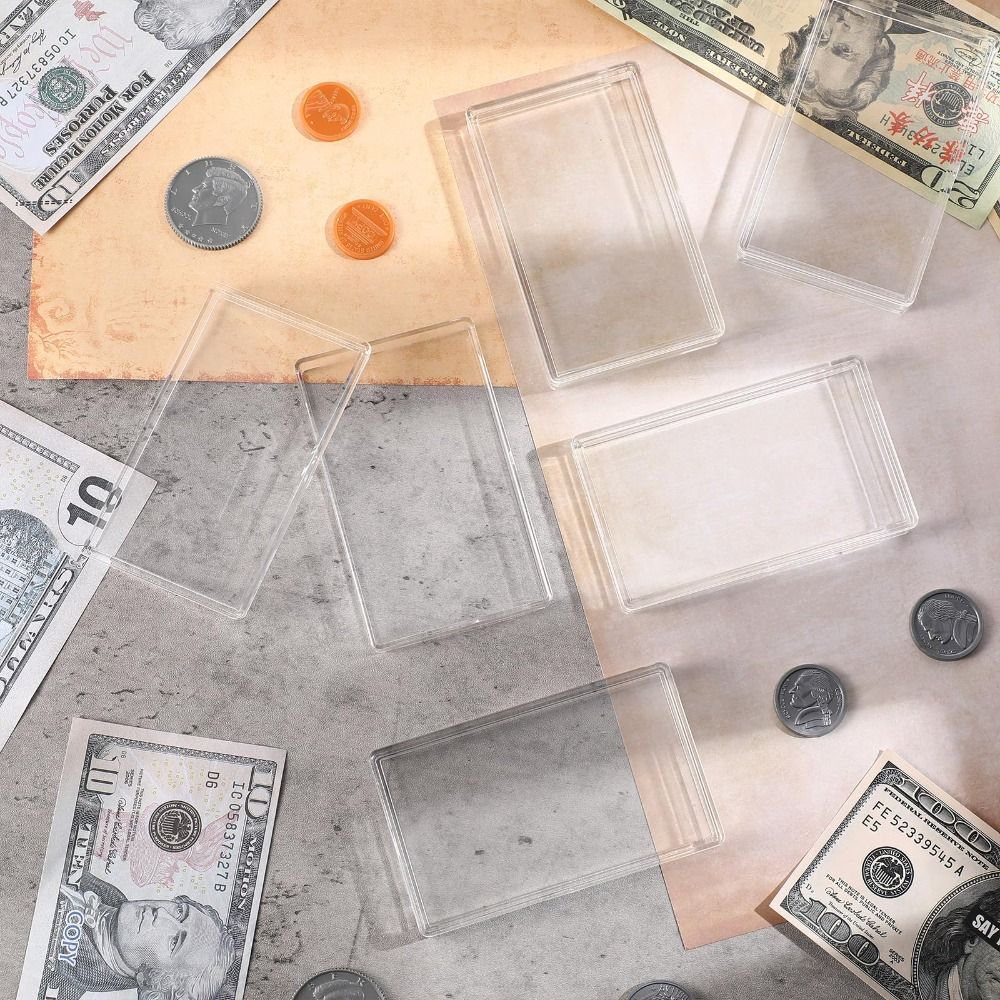 10 Pcs Acrylic Storage Container Transparent Coin Storage Storage Case ...