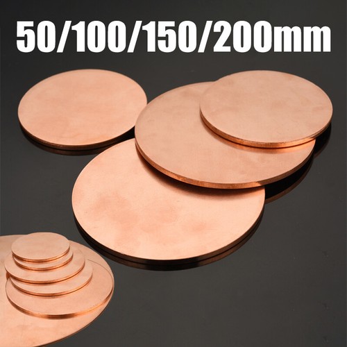 H62 Copper Discs Blank Round Plate Metal Sheet 50/100/150/200mm OD 0.8 ...