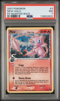 2007 POKEMON POP SER 5 INVERTED BACK #3 MEW-HOLO PSA 7 | eBay