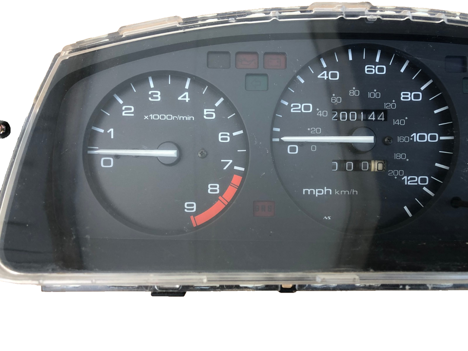 92-95 HONDA CIVIC EG EX INSTRUMENT OEM 7.2K RED TACH GAUGE CLUSTER ...