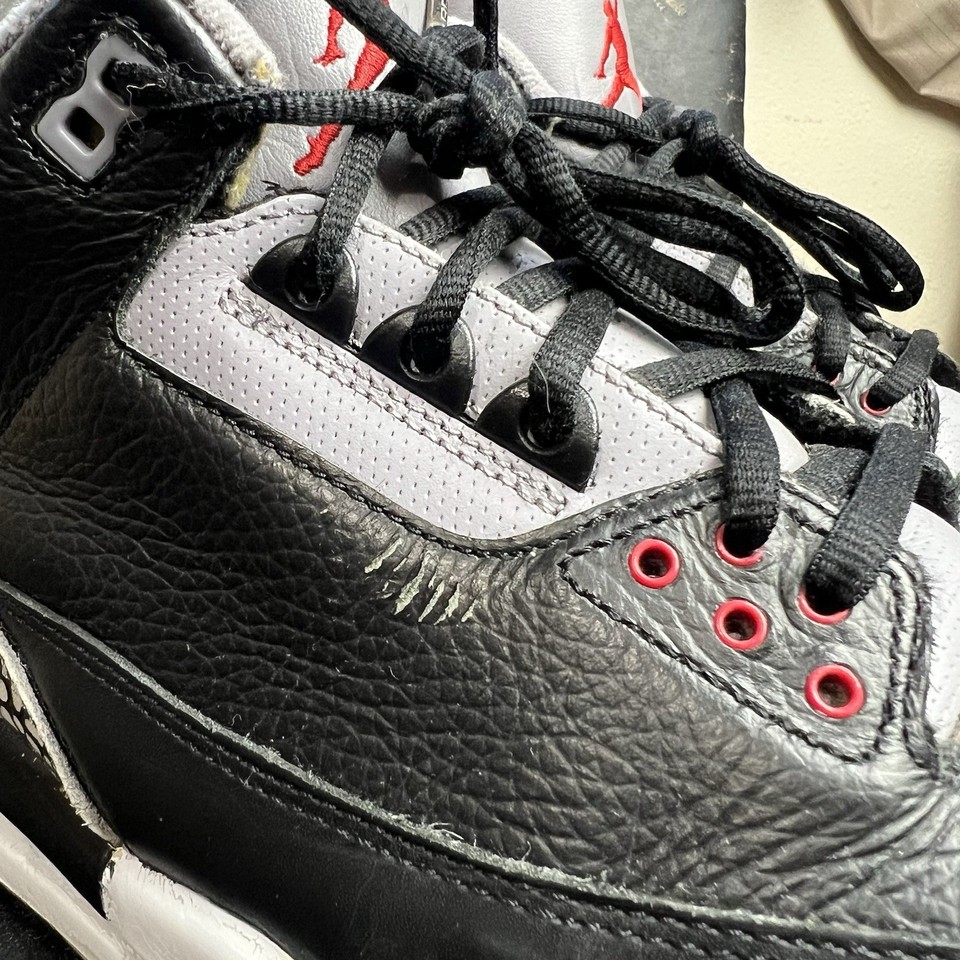 2008 NIKE AIR JORDAN 3 BLACK CEMENT SIZE 11 CDP COUNTDOWN TRUE WHITE OG ...
