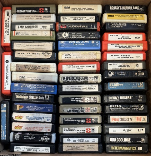 Lot Of 48 Rock 8 Track Cartridges The Who, Neil Young, Moody Blues, Etc ...