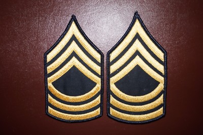 US Army Master Sergeant Rank MSG/E-8 Dress Military Patch Rank Sew on ...