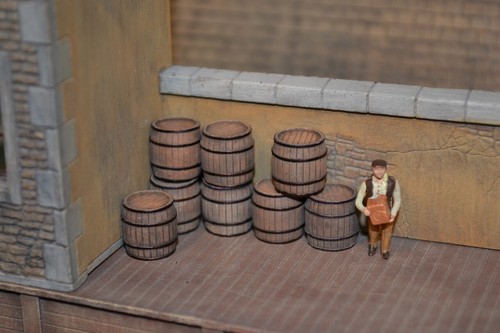 Produits MP Large Wood Barrels HO Scale 15 pcs, HOn3 1/72 diorama ...